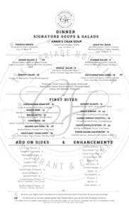 Summer Menu - The Carriage House Inn